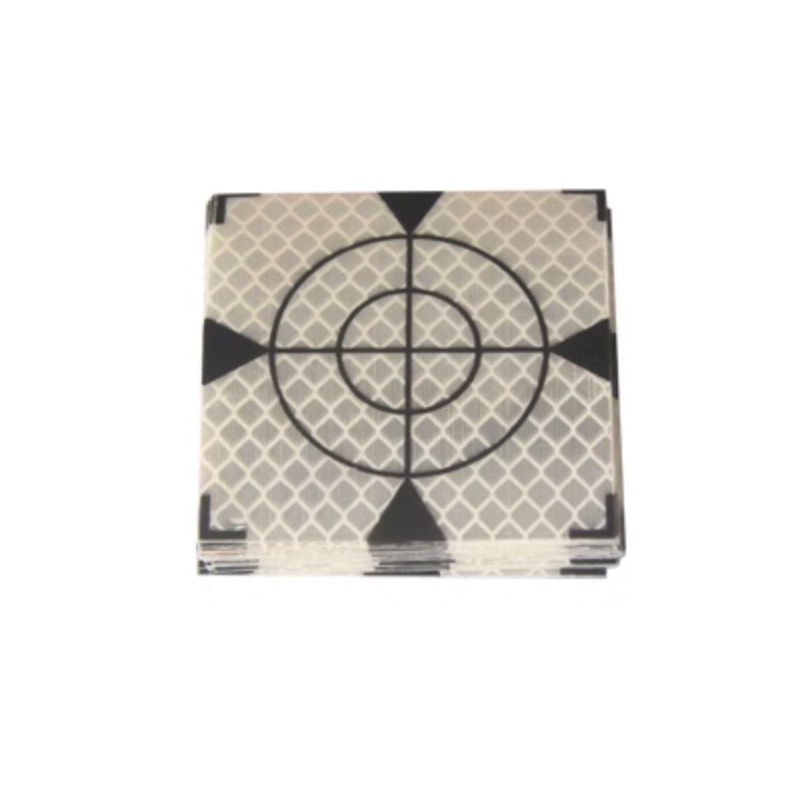 Pack of 20 White with Arrow (20x20mm) Reflective Survey Targets - Claytis