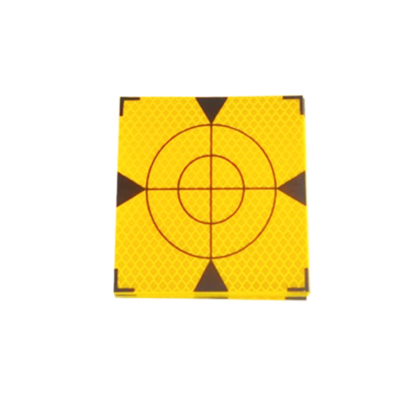 Pack of 20 Yellow with Arrow (60x60mm) Reflective Survey Targets - Claytis